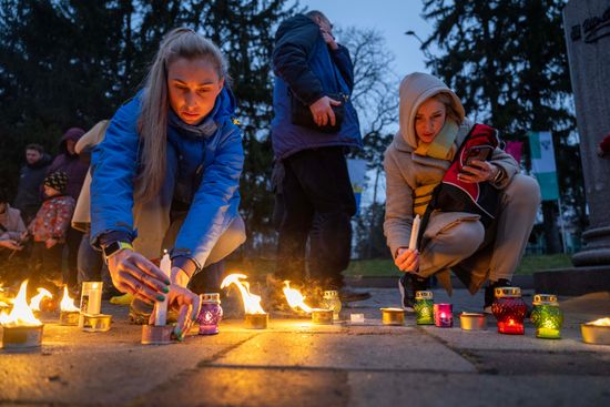 Bucha Kyiv Oblast Residents Bucha Gather Editorial Stock Photo - Stock ...
