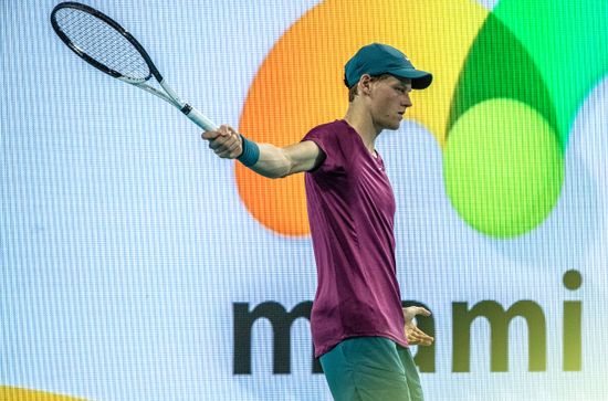 Jannik Sinner Italy Plays His Racket Editorial Stock Photo - Stock ...