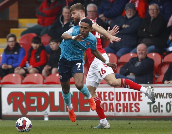 Exeter City Player Demetri Mitchell Gets Editorial Stock Photo - Stock ...