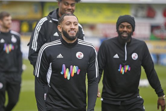 Crawley Players Inspecting Pitch During Efl Editorial Stock Photo ...