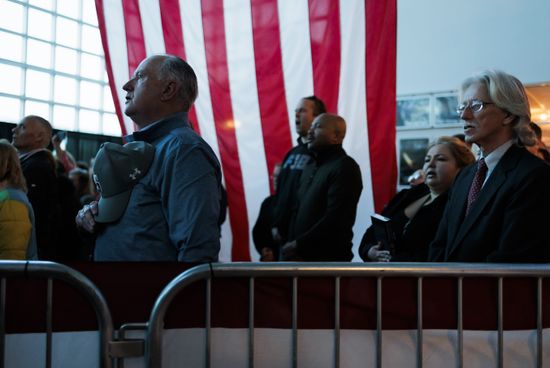 People Stand National Anthem Start Event Editorial Stock Photo - Stock ...