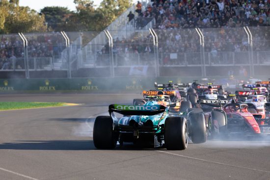 Fernando Alonso 14 Driving Aston Martin Editorial Stock Photo - Stock ...
