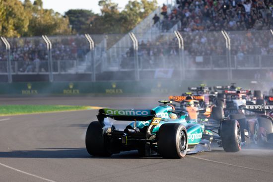 Fernando Alonso 14 Driving Aston Martin Editorial Stock Photo - Stock ...