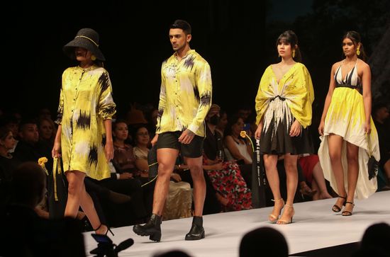 Models Presenting Creations By Fashion Designer Editorial Stock Photo ...