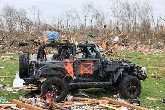 Jeep Destroyed After Tornado Sullivan Indiana Editorial Stock Photo ...