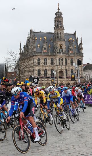 Racers Pass Town Hall During Ronde Editorial Stock Photo - Stock Image ...