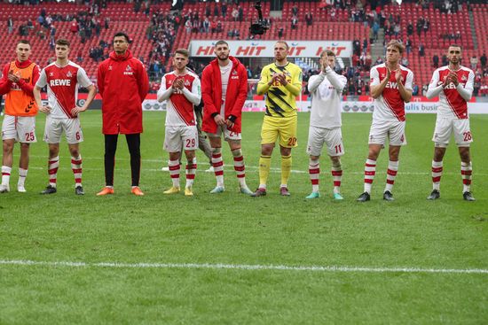 Disappointed Cologne Players Thank Fans Front Editorial Stock Photo ...