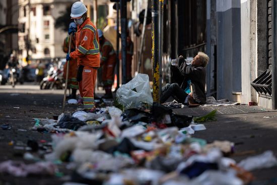 Municipal Workers Collect Garbage Part Plan Editorial Stock Photo ...