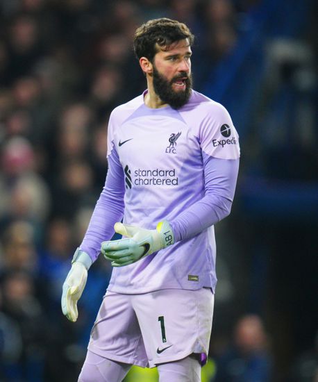 Liverpool Goalkeeper Alisson Becker Reacts Editorial Stock Photo ...
