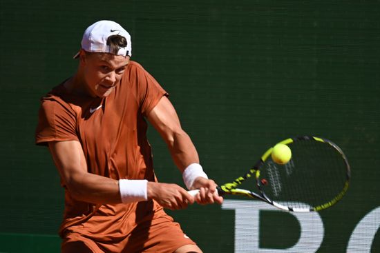 Holger Rune Denmark Plays Backhand Quarter Editorial Stock Photo ...