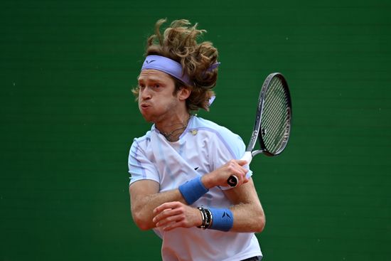 Andrey Rublev Plays Forehand Semi Final Editorial Stock Photo - Stock ...