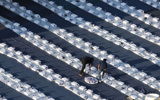 Mosques Staff Arrange Food Items Before Editorial Stock Photo - Stock ...