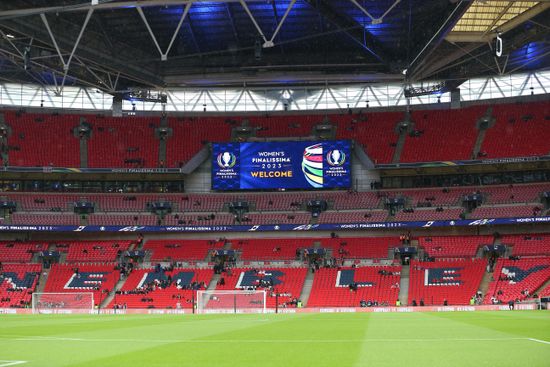 Big Screen Displays Tie Wembley Stadium Editorial Stock Photo - Stock ...