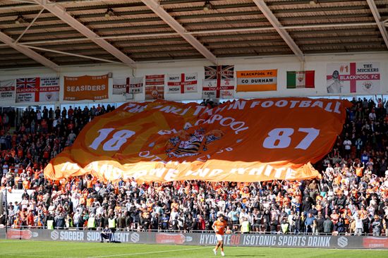 Blackpool Flag Unfurled Before Start Match Editorial Stock Photo ...