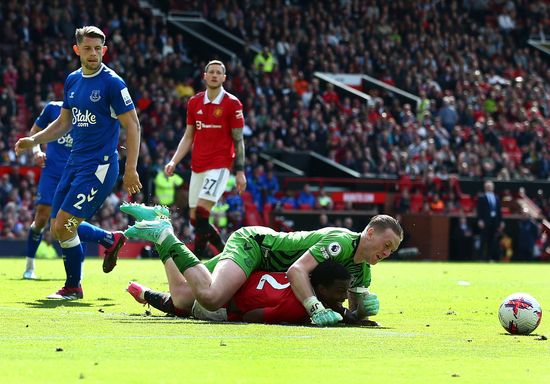 Everton Goalkeeper Jordan Pickford Tyrell Malacia Editorial Stock Photo ...