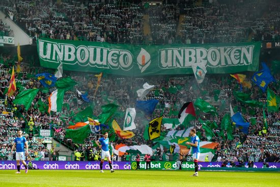 Celtic Fans Banner Display Editorial Stock Photo - Stock Image ...