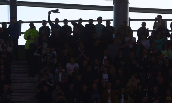 Tottenham Hotspur Fans Silhouetted They Cheer Editorial Stock Photo ...
