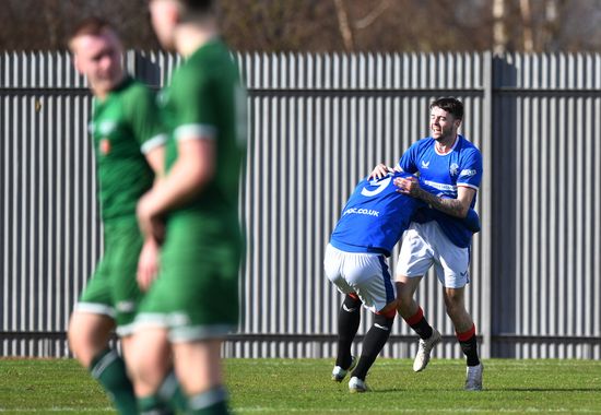 James Graham Rangers Congratulated After Scoring Editorial Stock Photo ...