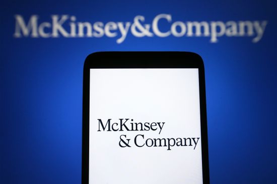 This Photo Illustration Mckinsey Company Logo Editorial Stock Photo ...