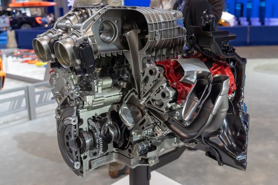 Chevrolet Corvette Z06 Lt6 Engine Cutout Editorial Stock Photo - Stock ...