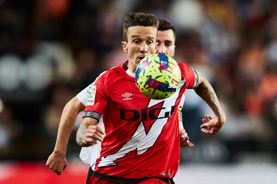 Salvador Sanchez Salvi Rayo Vallecano Action Editorial Stock Photo ...