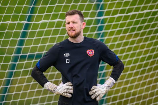 Hearts Goalkeeper Ross Stewart During Training Editorial Stock Photo ...