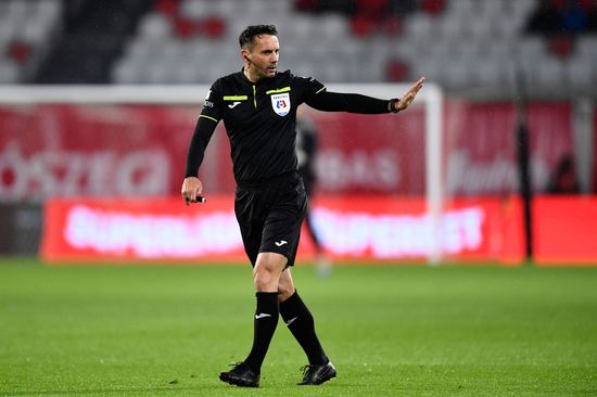 Referee Sebastian Coltescu Action During Game Editorial Stock Photo ...