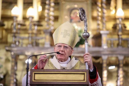 Archbishop Krakow Marek Jedraszewski Holds Mass Editorial Stock Photo ...