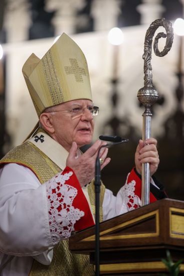 Archbishop Krakow Marek Jedraszewski Holds Mass Editorial Stock Photo ...
