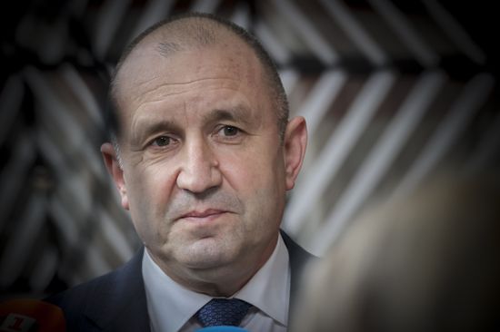 Rumen Georgiev Radev President Bulgaria Talks Editorial Stock Photo ...