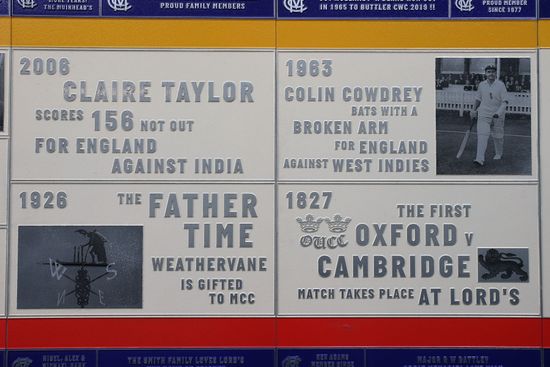 Celebratory Plaques On Father Time Wall Editorial Stock Photo - Stock ...