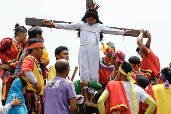 Filipino Penitent Nailed Wooden Cross Catholic Editorial Stock Photo ...