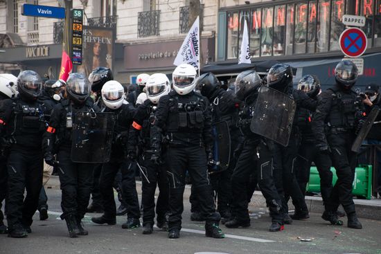 Police Officers Repression Violent Action Motorised Editorial Stock ...