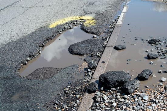 One Big Deep Potholes Dorney Village Editorial Stock Photo - Stock ...