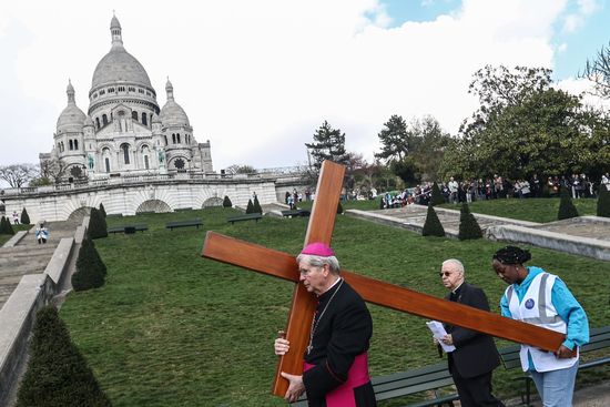 Archbishop Paris Laurent Ulrich Carries Cross Editorial Stock Photo ...