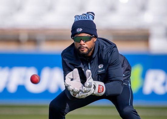 Yorkshires Shai Hope Practicing Prior Play Editorial Stock Photo ...