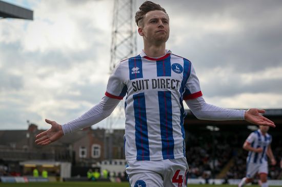 Hartlepool Uniteds Dan Kemp Celebrates After Editorial Stock Photo ...