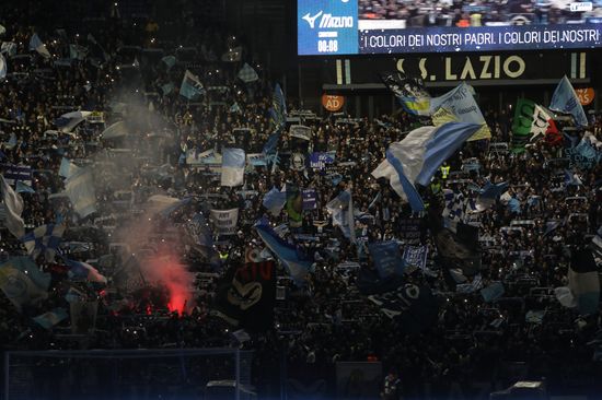 Flags Lazio Supporters On Stand Before Editorial Stock Photo - Stock ...