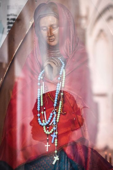 Christian Devotee Reflected On Glass Arrives Editorial Stock Photo ...