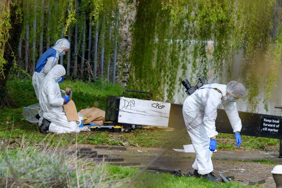 Forensic Investigators Gather Evidence Next Grand Editorial Stock Photo ...