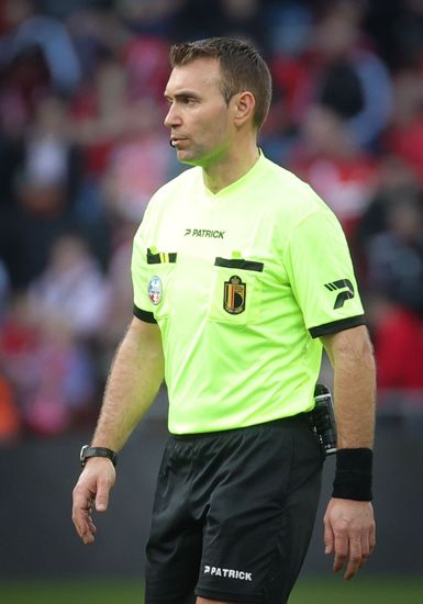 Referee Nicolas Laforge Pictured During Soccer Editorial Stock Photo ...