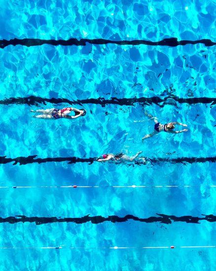 Swimmers Enjoys Early Morning Dip Peterborough Editorial Stock Photo ...