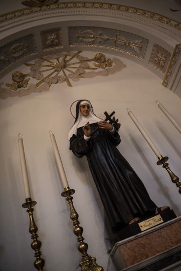 Statue Saint Rita Inside Cathedral Blessed Editorial Stock Photo ...