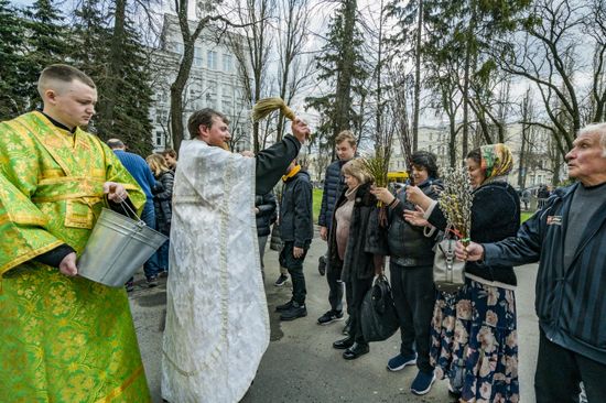 Priest Blesses Public Holy Water Ceremony Editorial Stock Photo - Stock ...