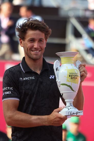 Casper Ruud Norway Celebrates Holding Trophy Editorial Stock Photo ...