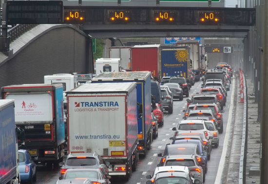 Traffic Near Standstill On M25 Anti Editorial Stock Photo - Stock Image ...