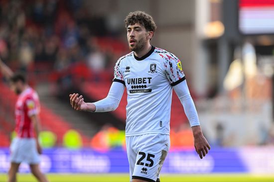 Matt Crooks 25 Middlesbrough Gestures During Editorial Stock Photo ...