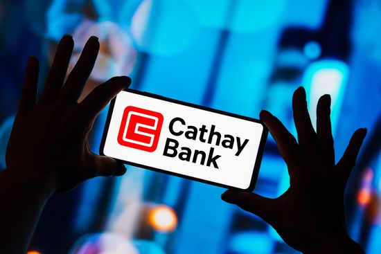 This Photo Illustration Cathay Bank Logo Editorial Stock Photo - Stock ...