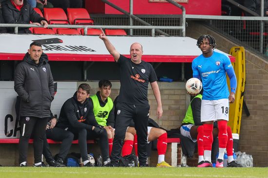 Chesterfield Manager Paul Cook Gestures During Editorial Stock Photo ...