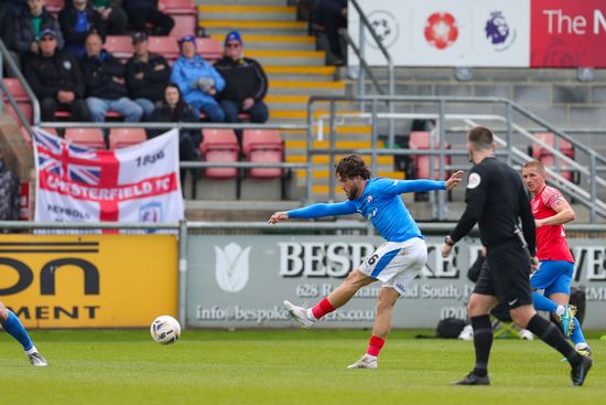 Chesterfield Midfielder Darren Oldaker 26 Shoots Editorial Stock Photo ...